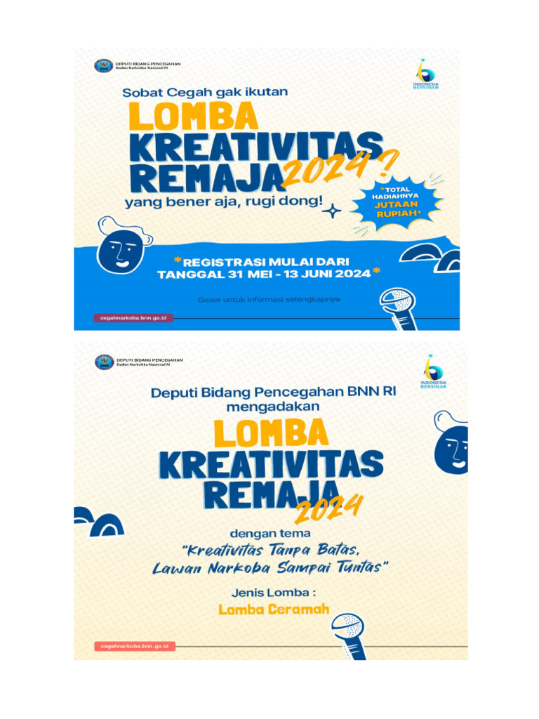 Syarat Dan Ketentuan Lomba Kreativitas 2024 | PDF
