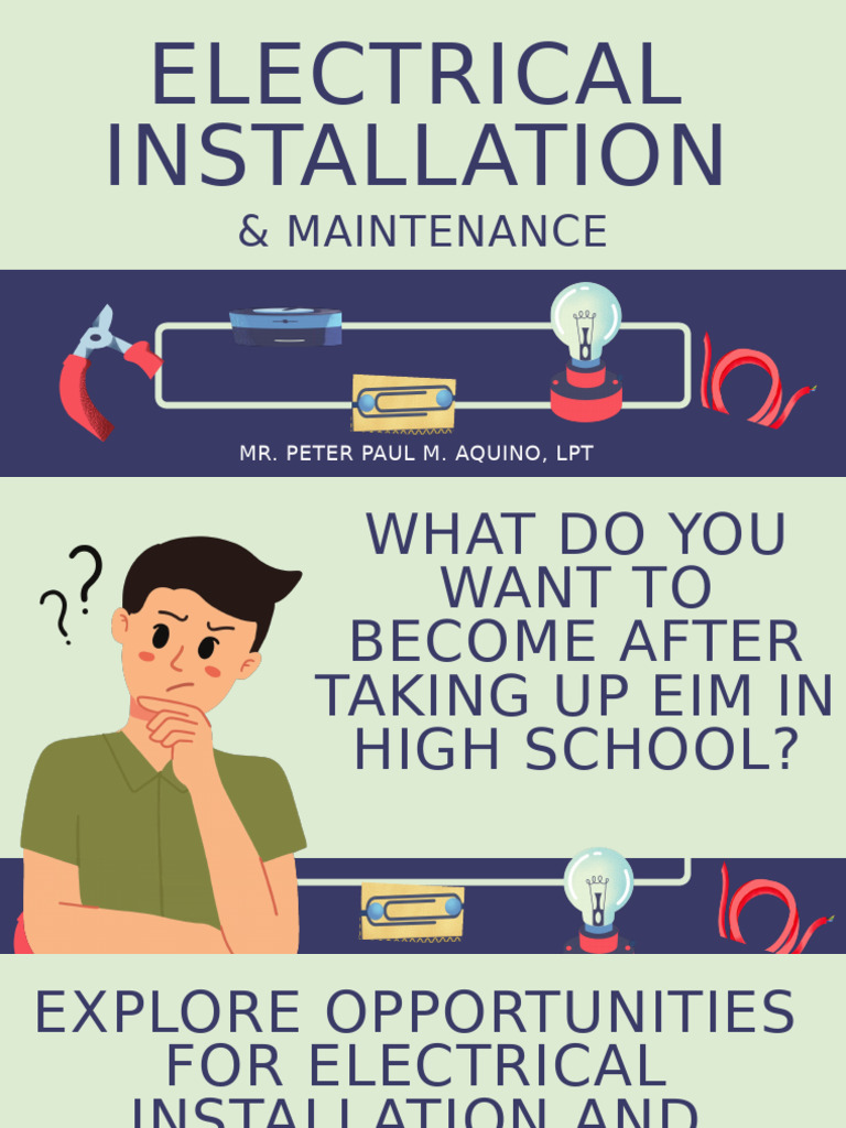 Explore Opportunities For Electrical Installation and Maintenance | PDF