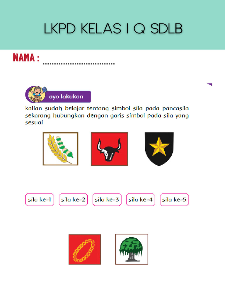 LKPD Kelas 1 PKN | PDF