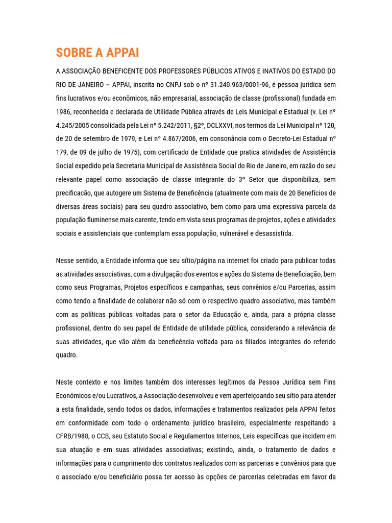 Appai Sobre A Appai | PDF