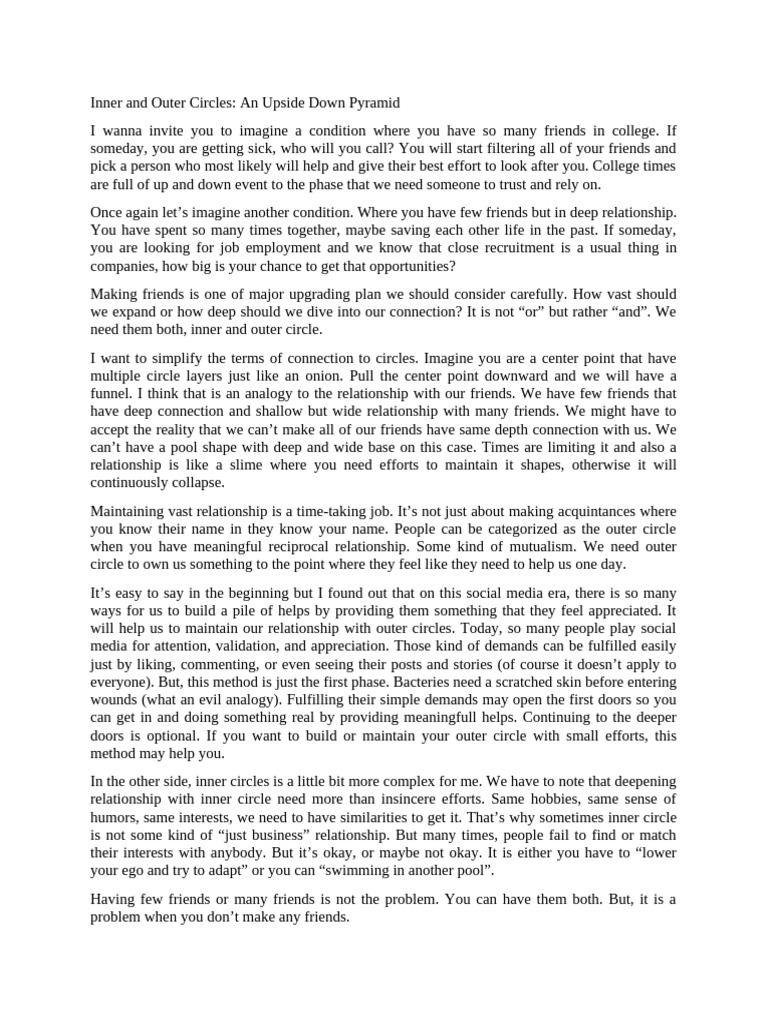 Inner and Outer Circles | PDF