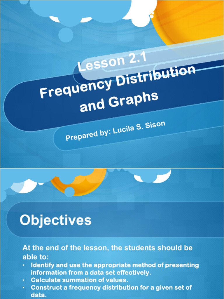 Lesson 2.1 Data Presentation Frequency Distribution | PDF