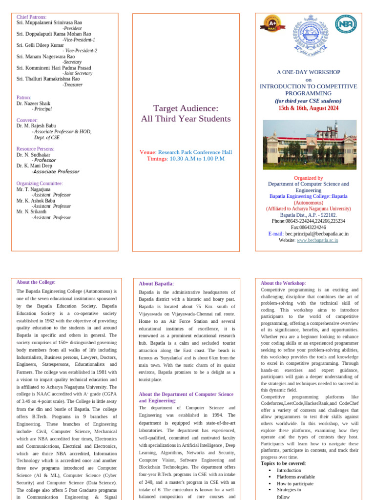 Workshop On Introduction To Competitive Programming | PDF