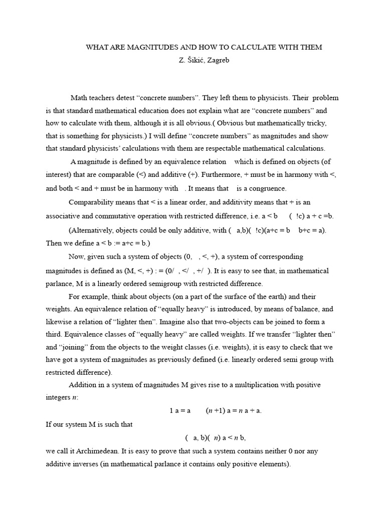 What Are Magnitudes and How To Calculate With Them | PDF | Norm ... What Are Magnitudes and How To Calculate With Them | PDF | Norm ...