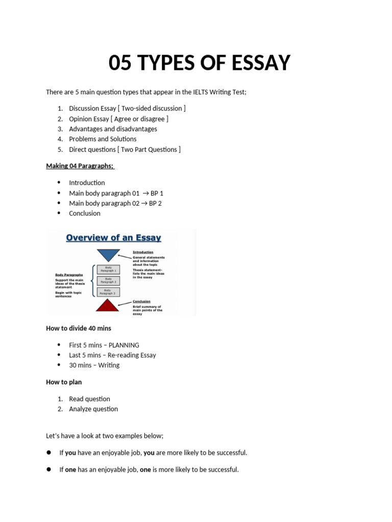 05 Different Types of Essay | PDF