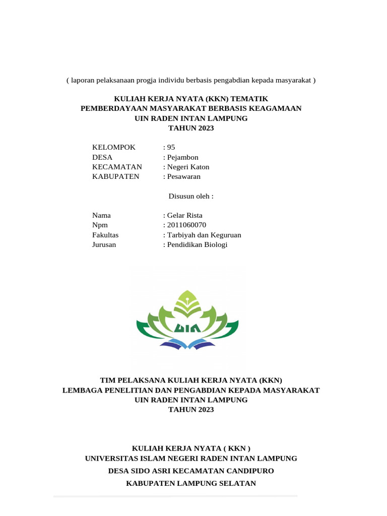 Coba Coba Laporan | PDF