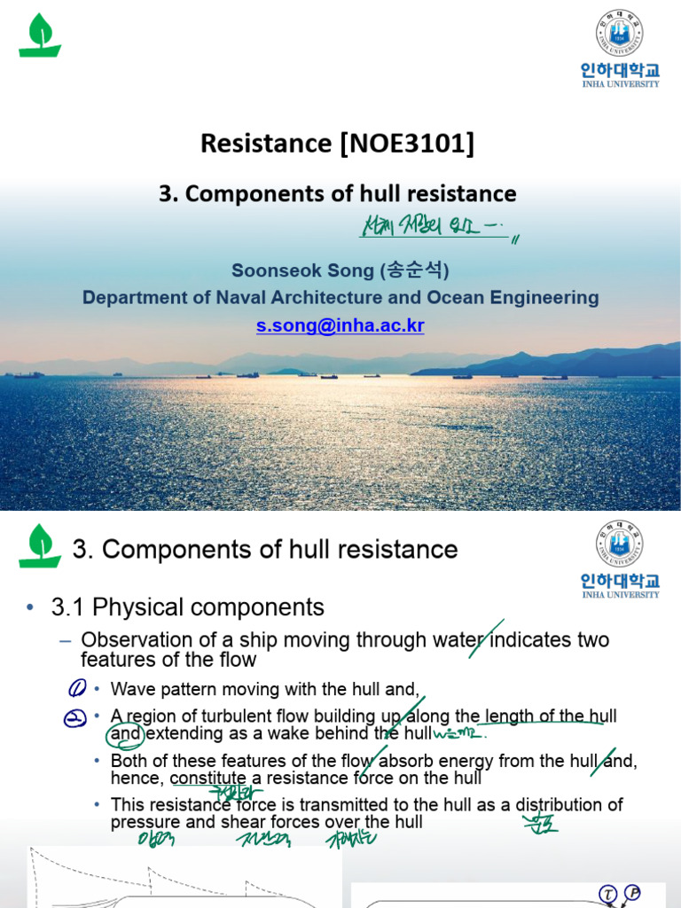Ship Resistance - 3. Components of Hull Resistance | PDF