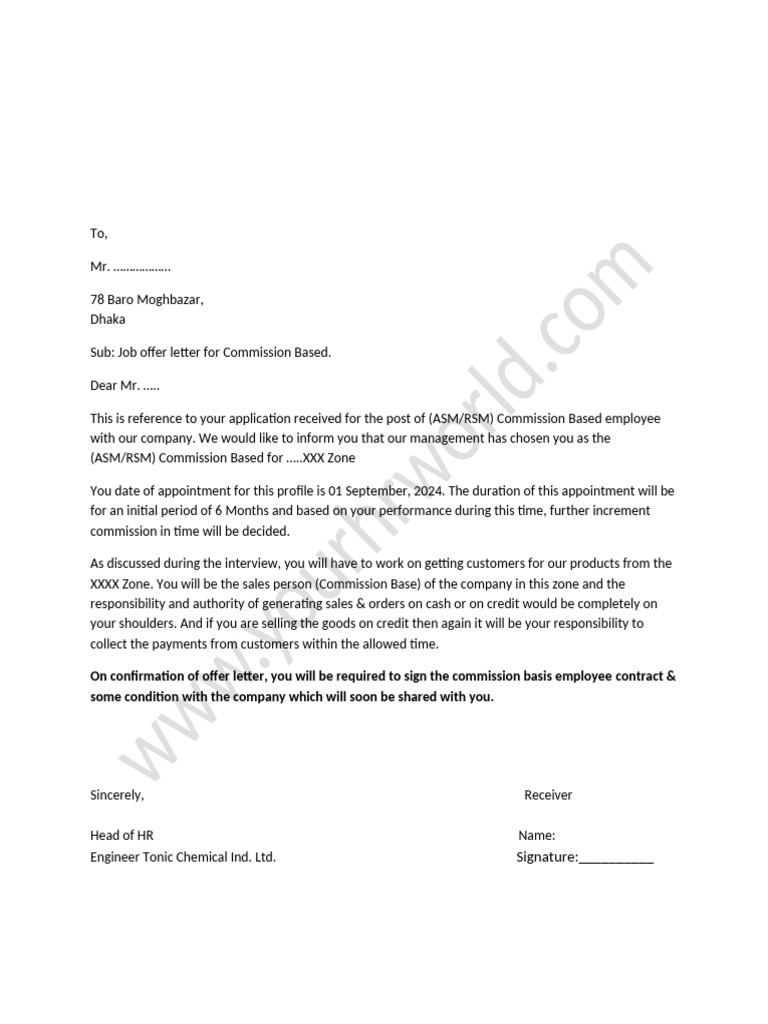 Offer Letter-CB Employee | PDF