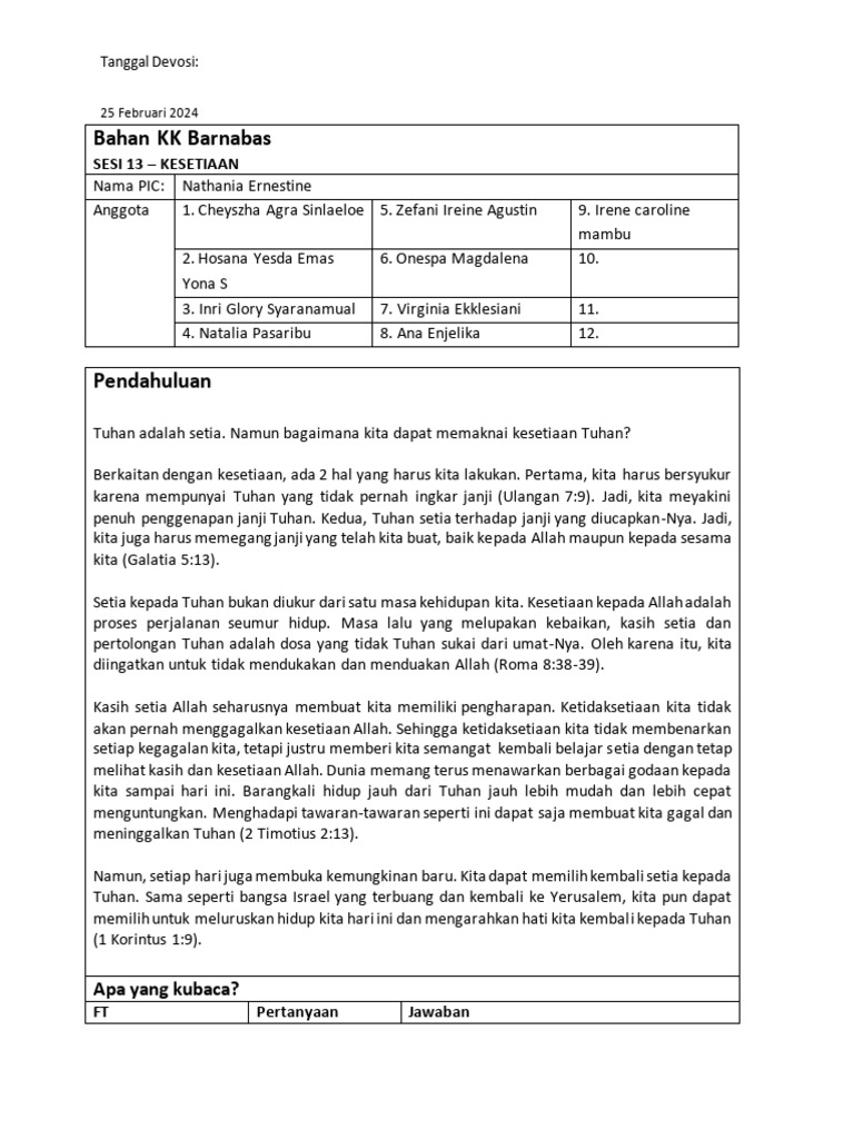 Devosi GK 17 Week Inperson | PDF