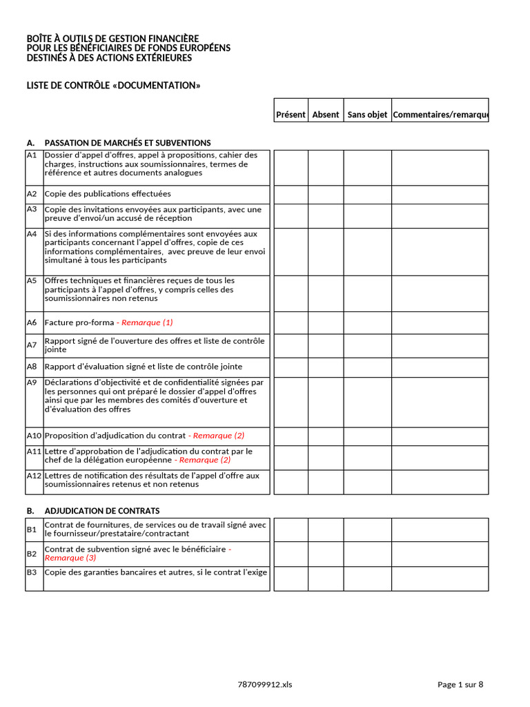 Module2-Documentation-Checklist FR 0 | PDF