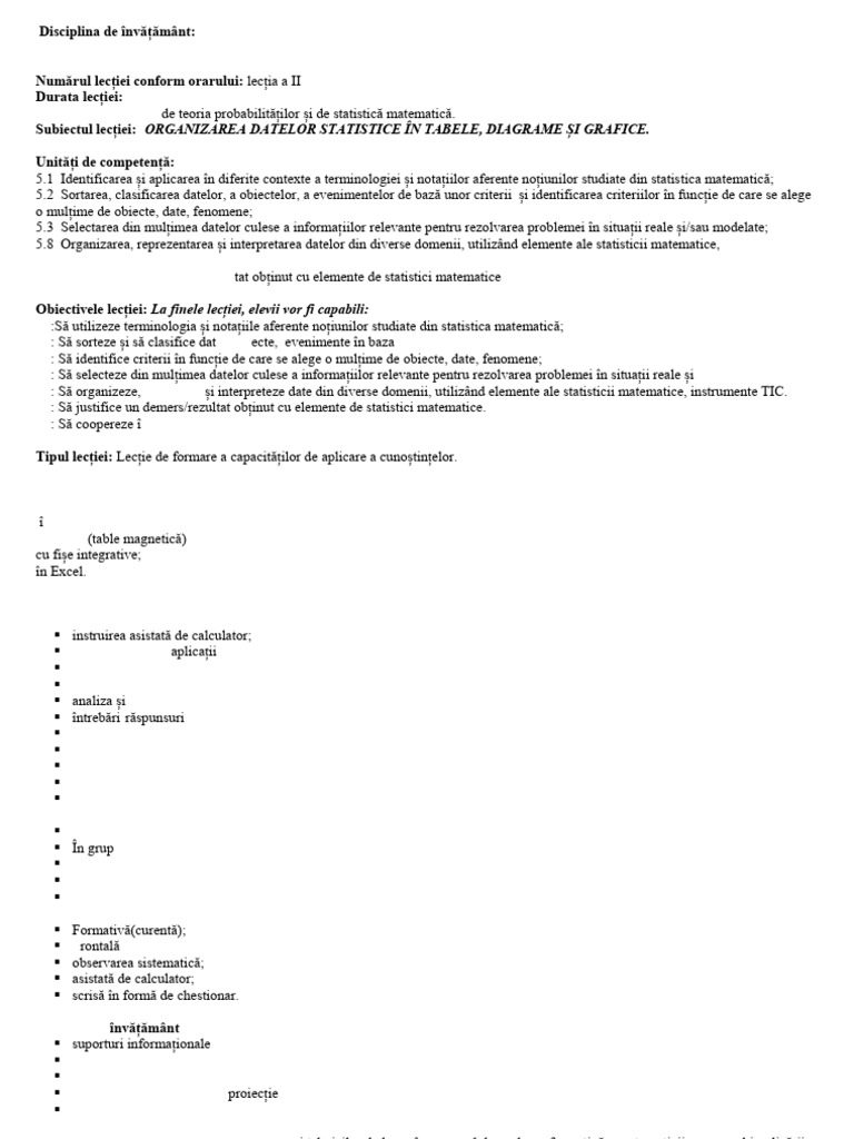 Proiect Matematica Clasa IX Profesor Ponici Rodica | PDF