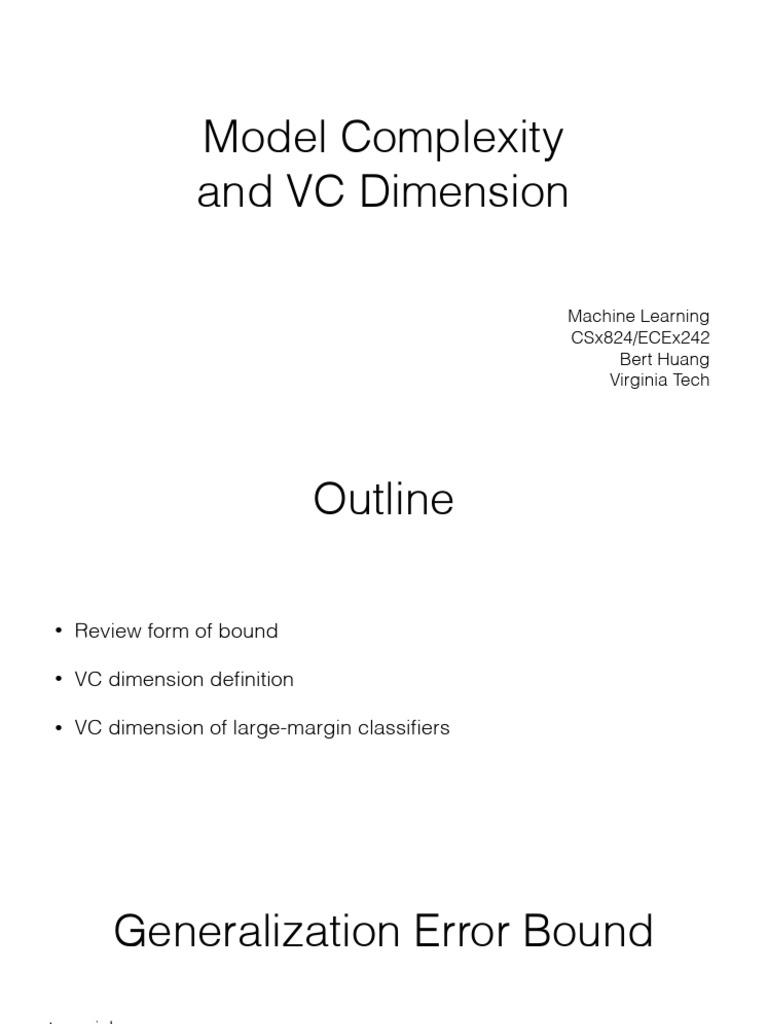 23-Model Complexity and VC Dimension | PDF