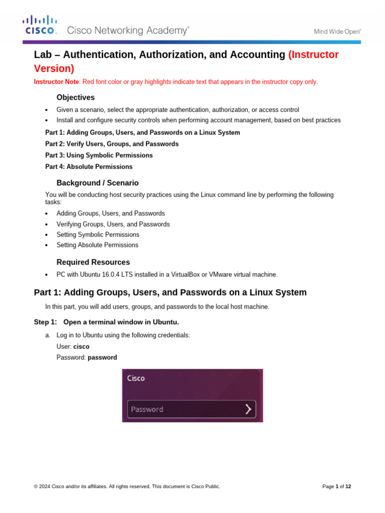 2.5.2.5 Lab - Authentication Authorization Accounting - ILM | PDF