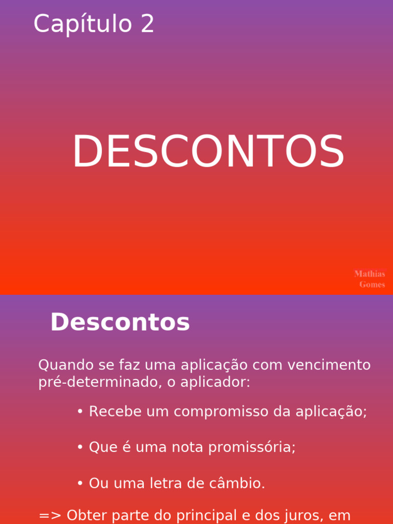 Cap2 - Descontos | PDF