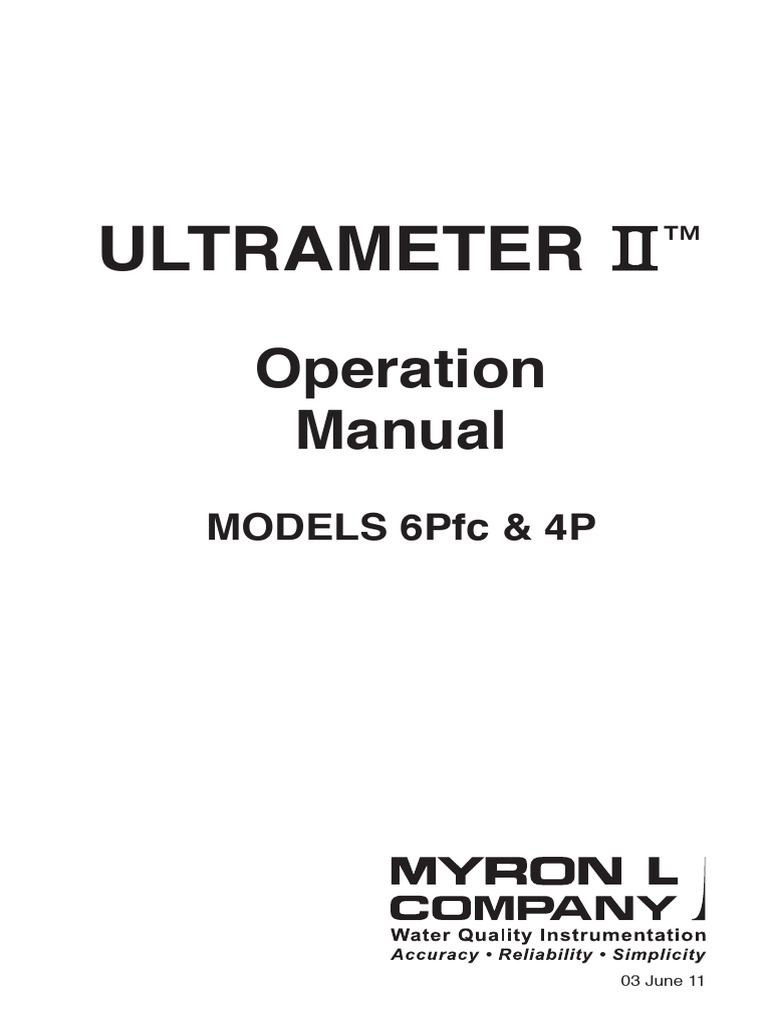 Myron L Ultrameter II | PDF