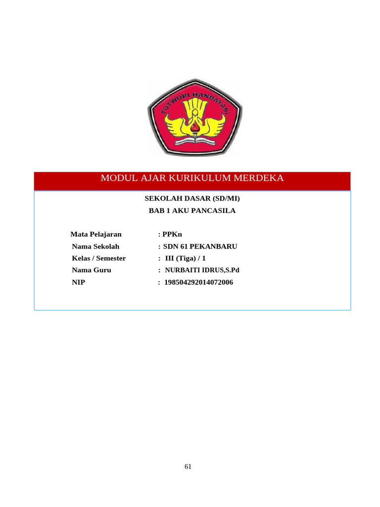 Modul PKN KLS 3 | PDF