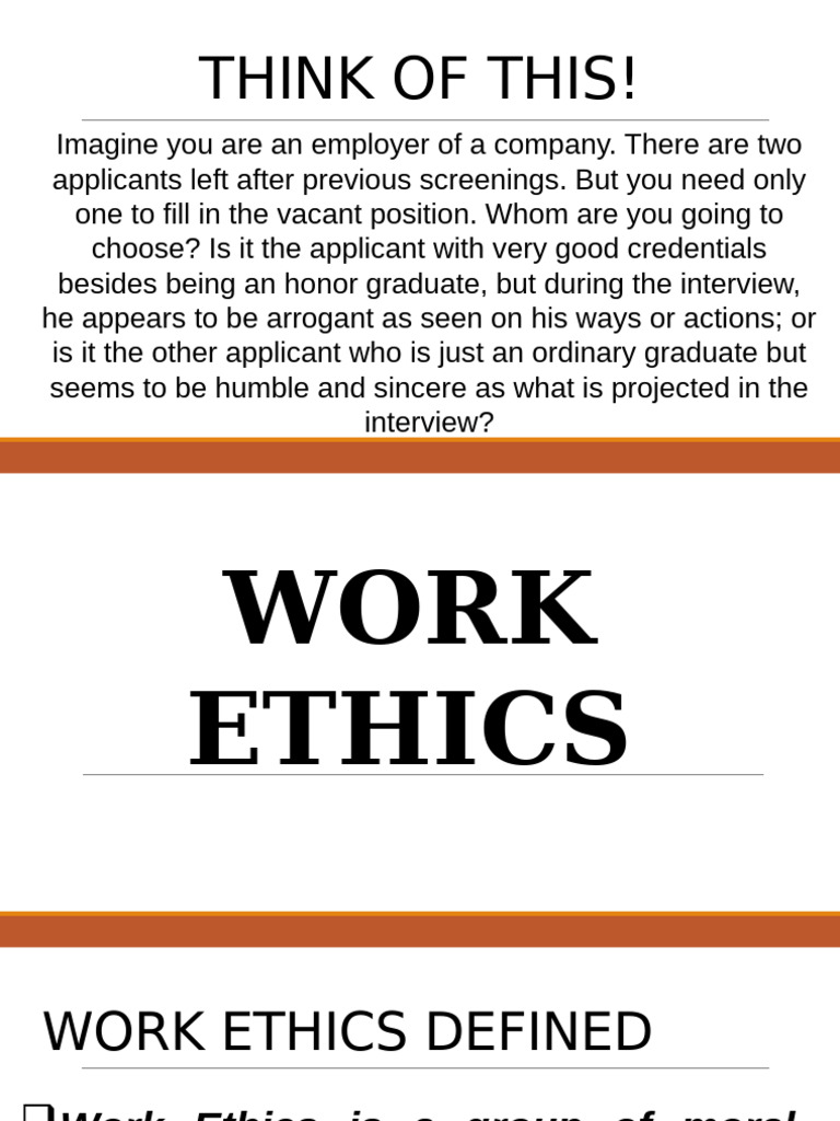 Work Ethics | PDF