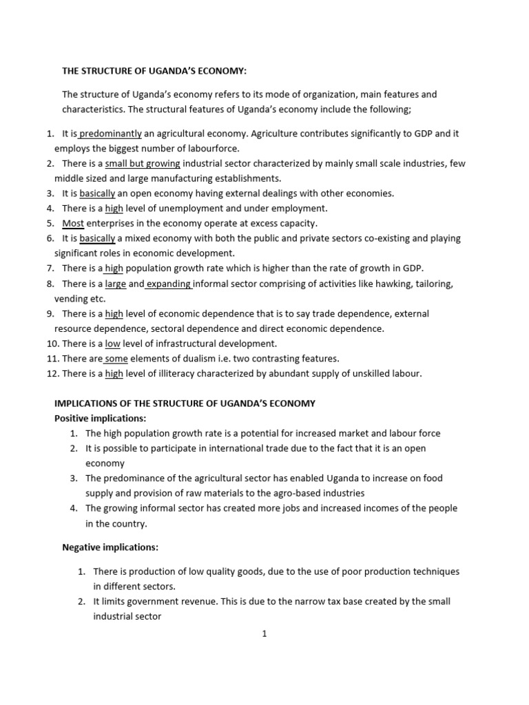 THE - STRUCTURE - OF - UGANDA - 1 Modified1 | PDF