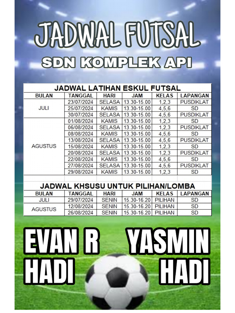 Jadwal Futsal | PDF