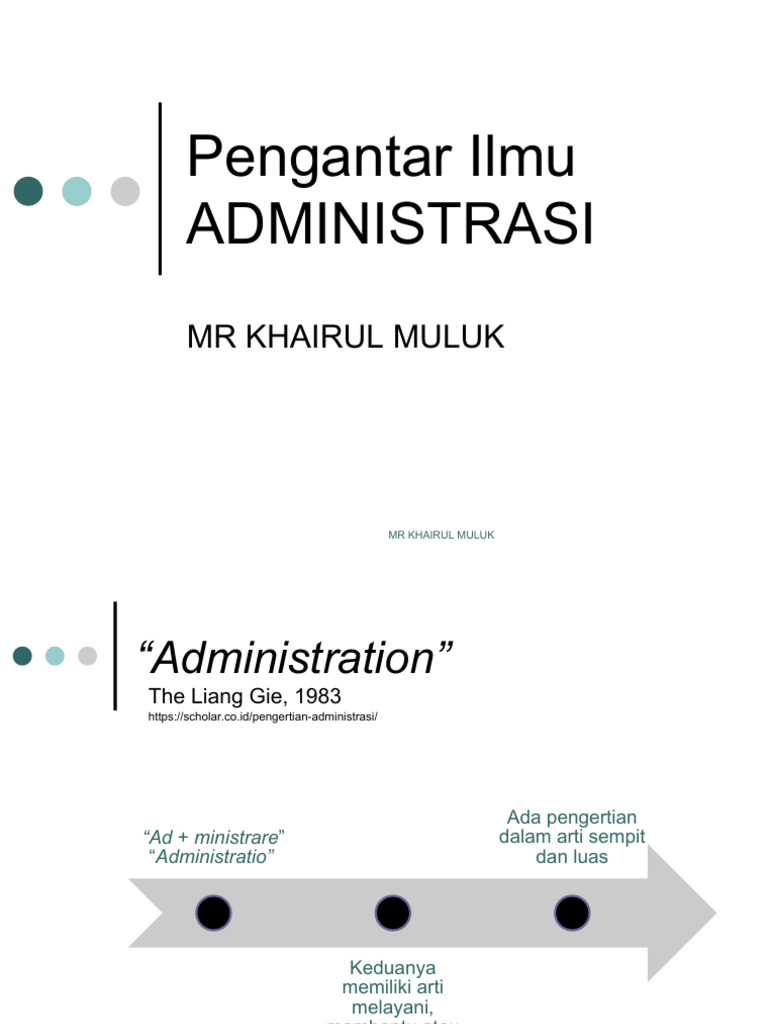 1 Pengantar Ilmu ADMINISTRASI Short | PDF