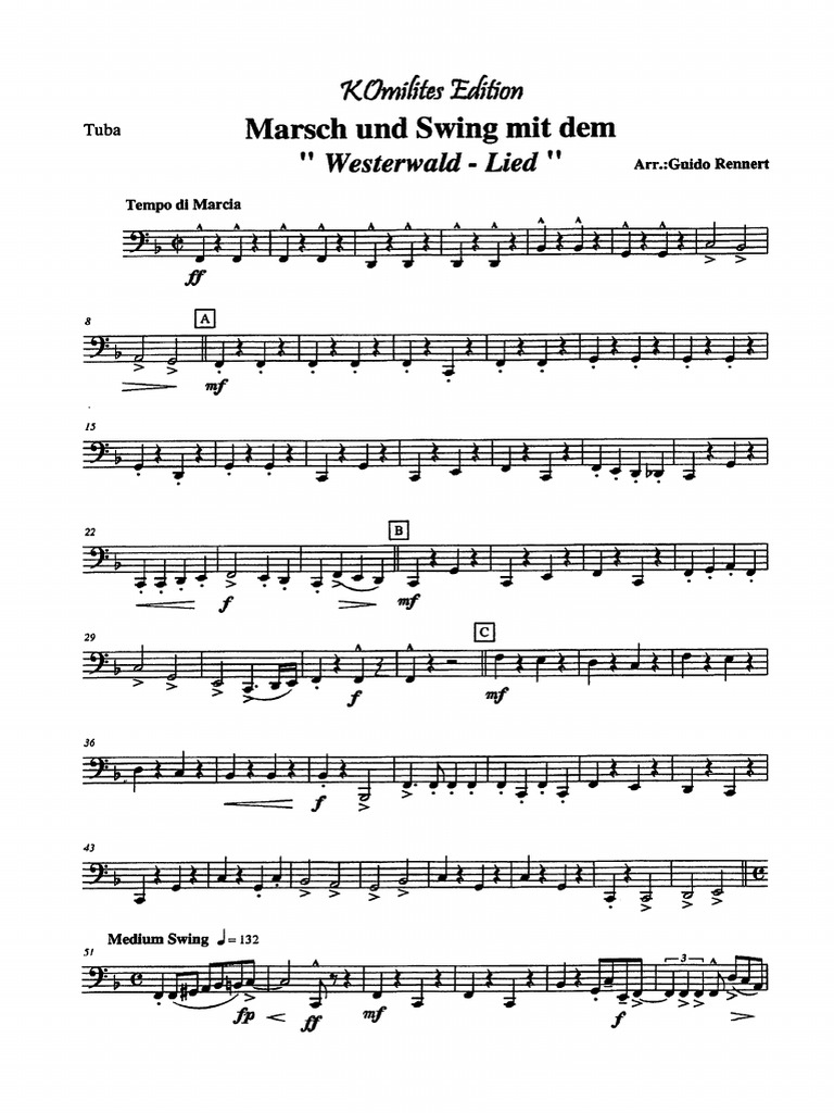 Tuba Westerwald-Lied | PDF