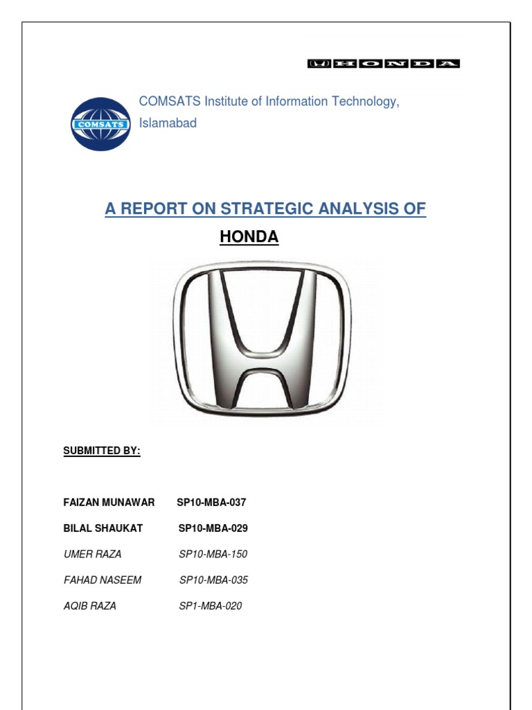 Strategic Analysis of Honda's Global Operations | PDF | Honda | Car