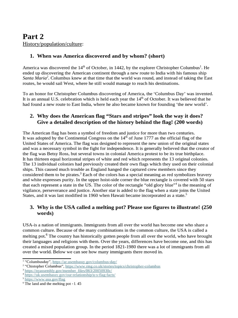 Englesk Aflevering - USA Part II | PDF