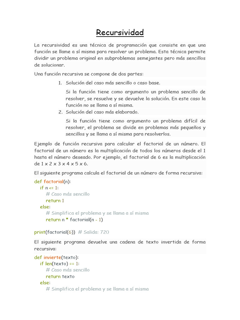 P.32 Recursividad | PDF | Recursividad | Matemáticas Aplicadas