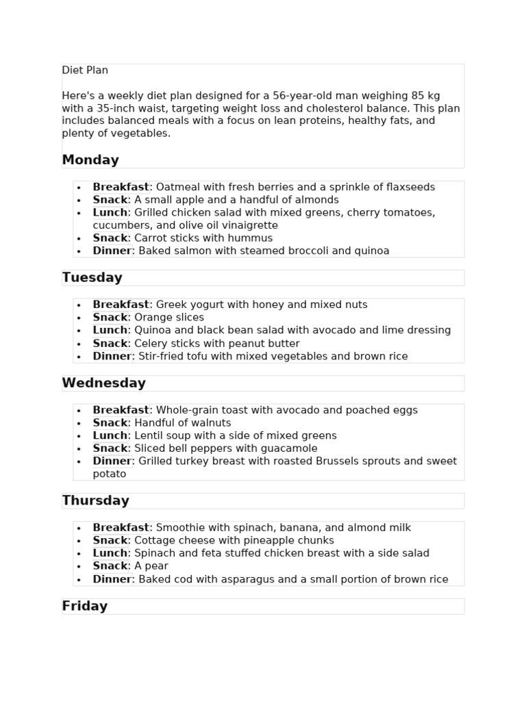 Diet Plan Baba | PDF