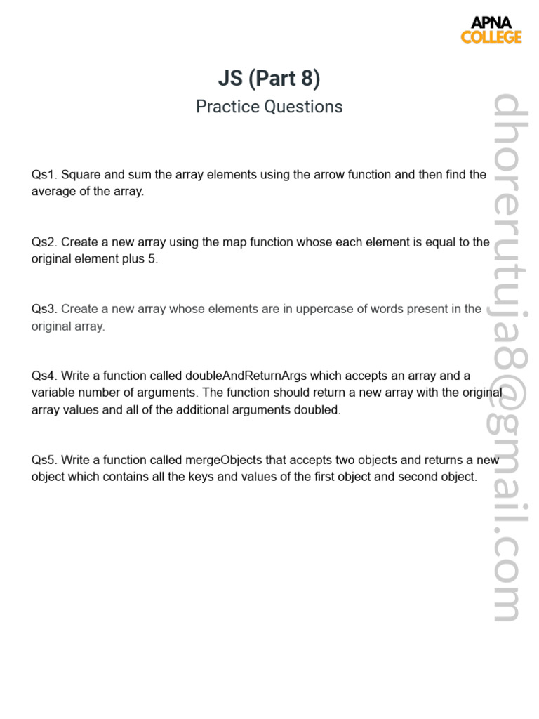 JS Part 8 (QS) | PDF