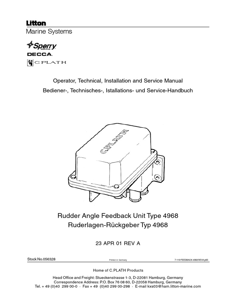 RAI Rudder Feedback Manual | PDF