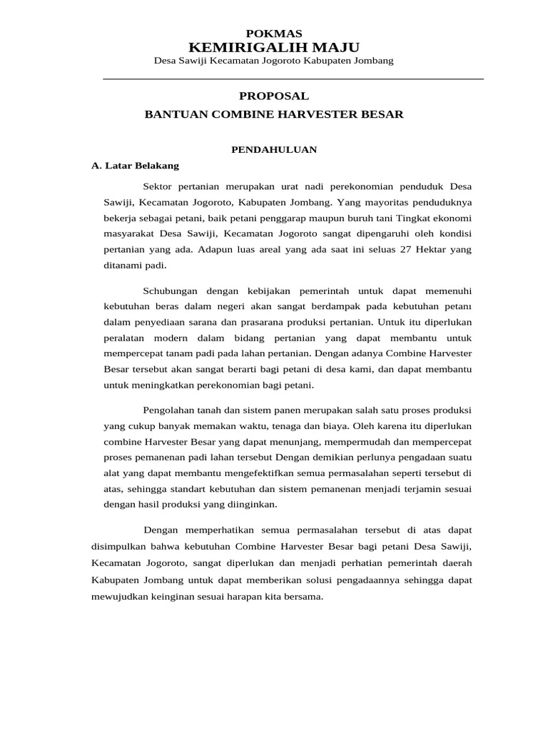 Proposal Pokmas | PDF