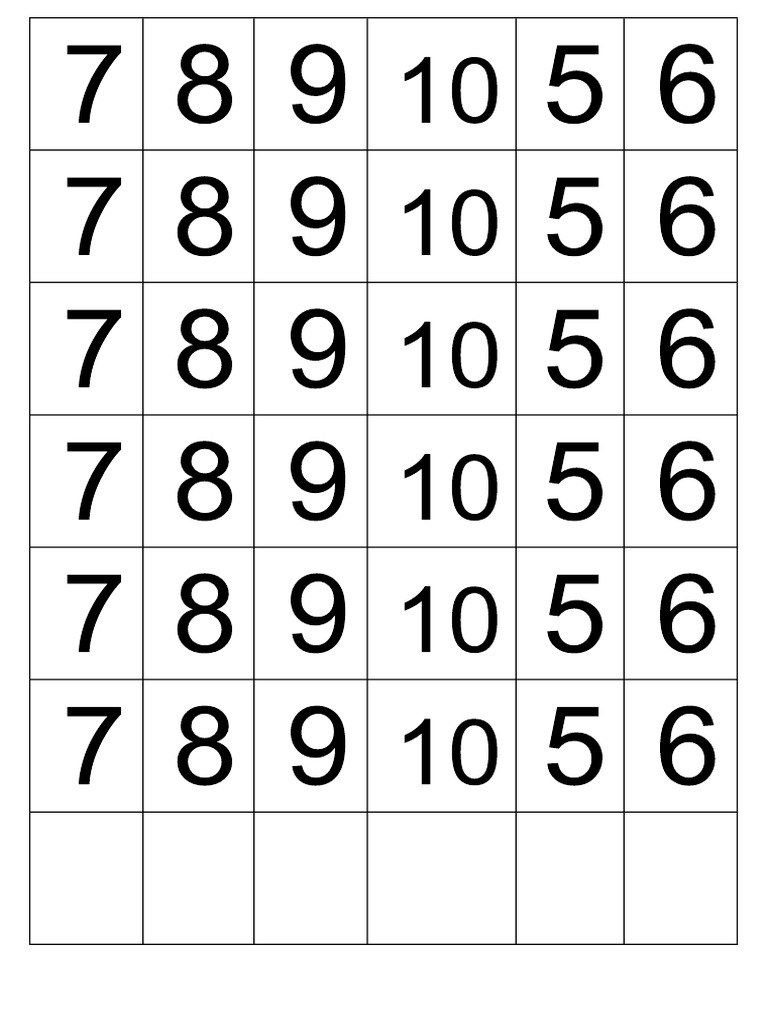 Números Recorte 10 | PDF