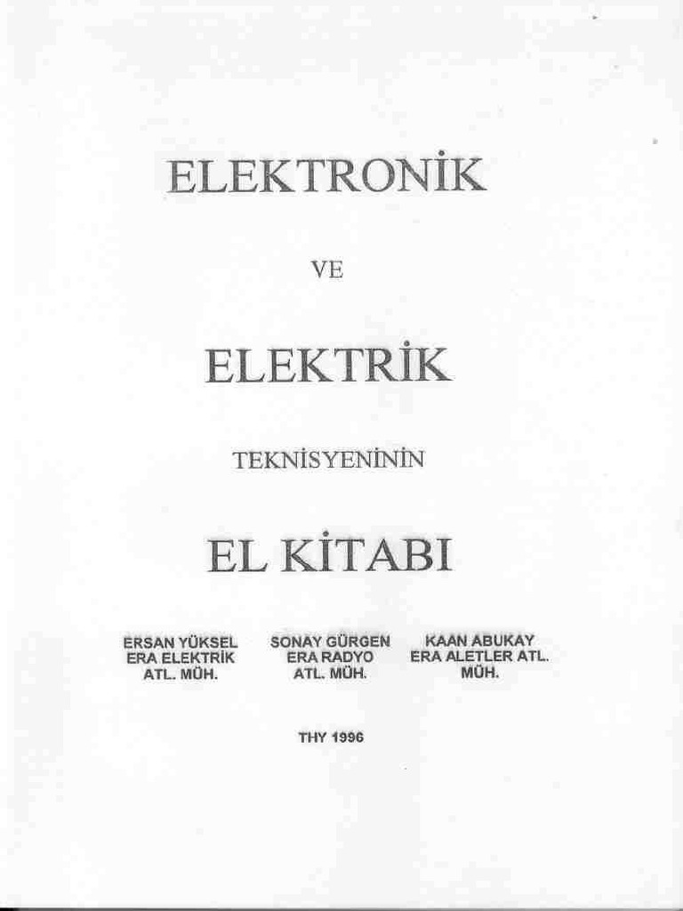 Elektrik-Elektronik Teknisyeni El Kitabi | PDF
