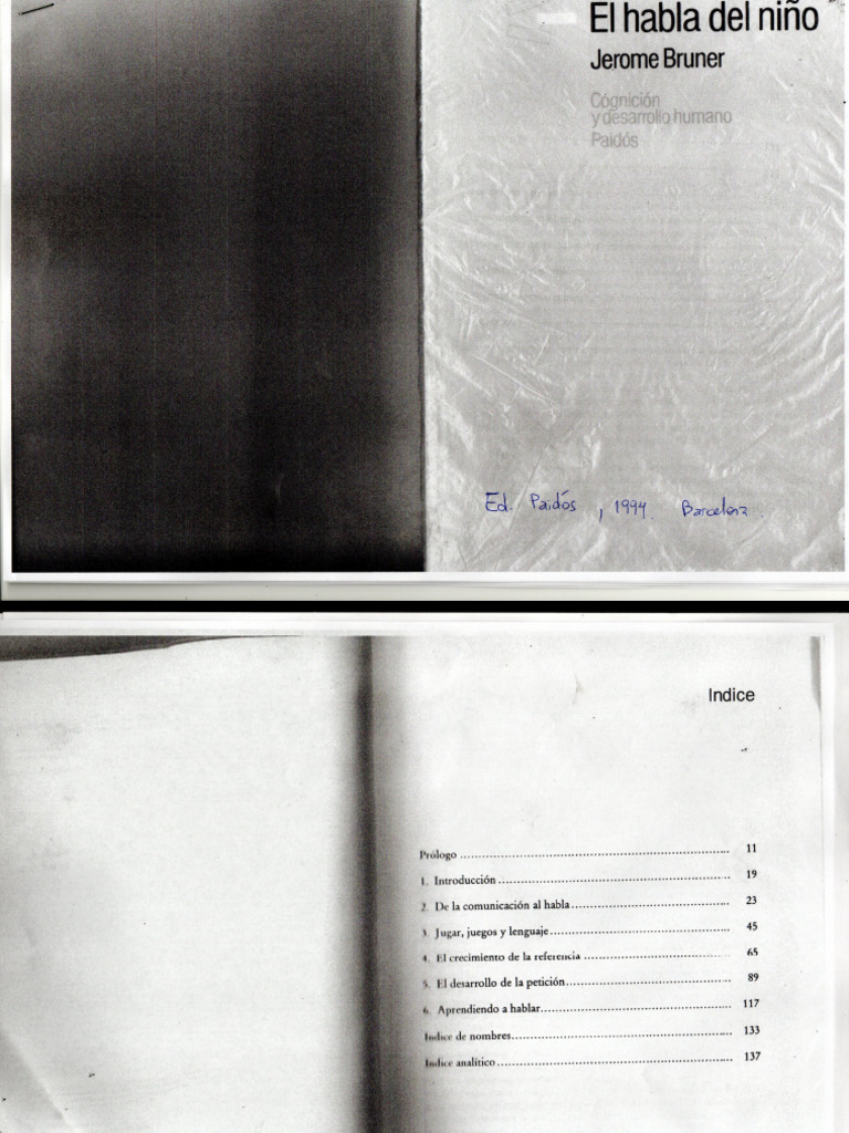 Aprendiendo A Hablar - J. Bruner | PDF