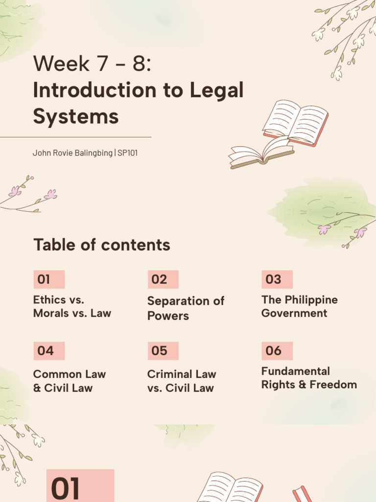 Week 7 - 8 - Introduction To Legal Systems | PDF