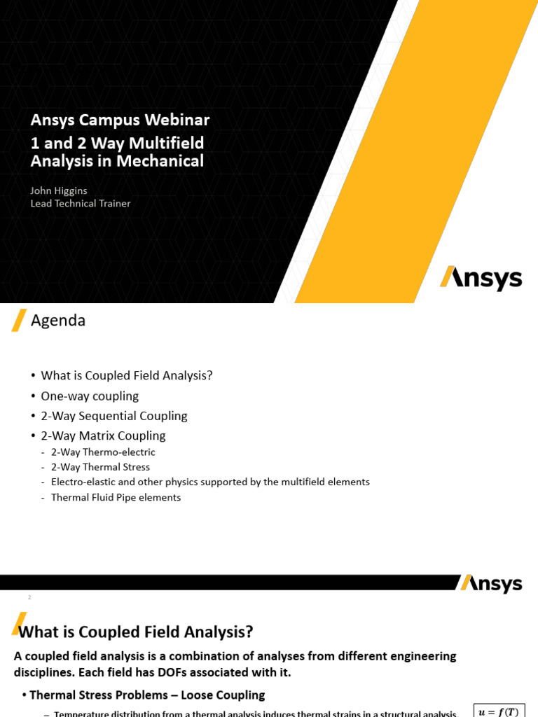 1 and 2 Way Multifield Analysis in Mechanical | PDF