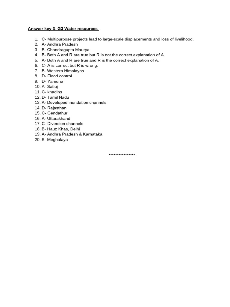 Answer Key - Worksheet 3-G3 | PDF