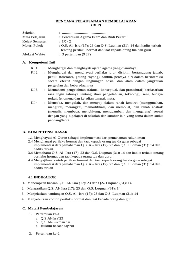 Menuai Keberkahan Dengan Rasa Hormat | PDF