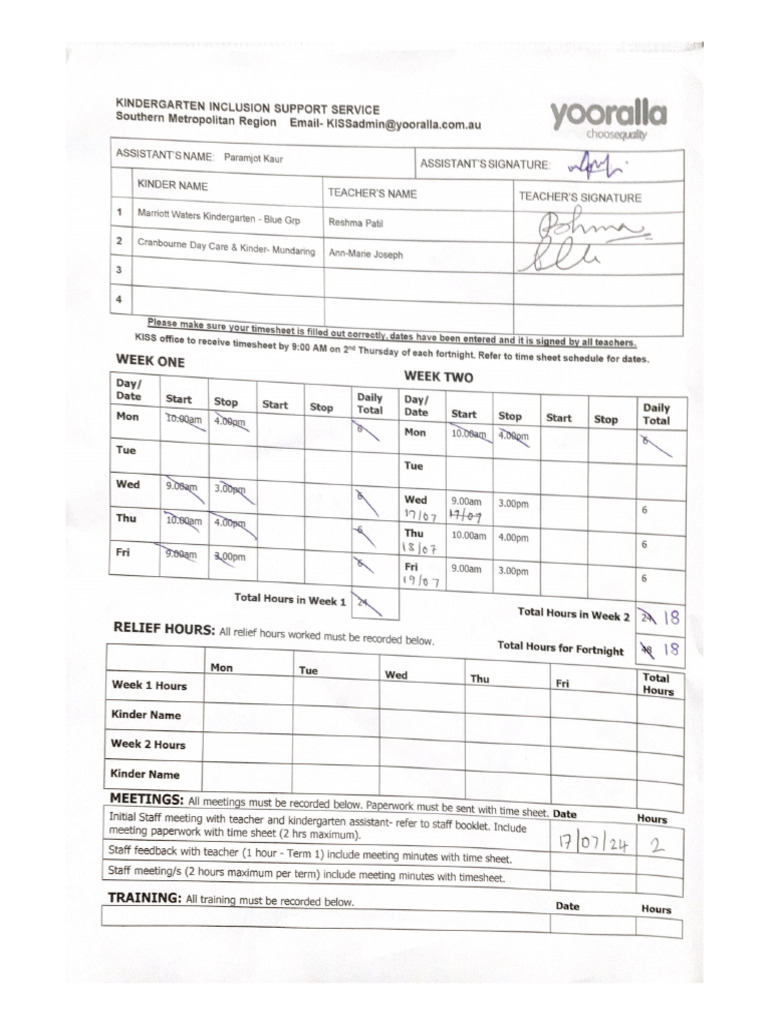 Updated Time Sheet | PDF