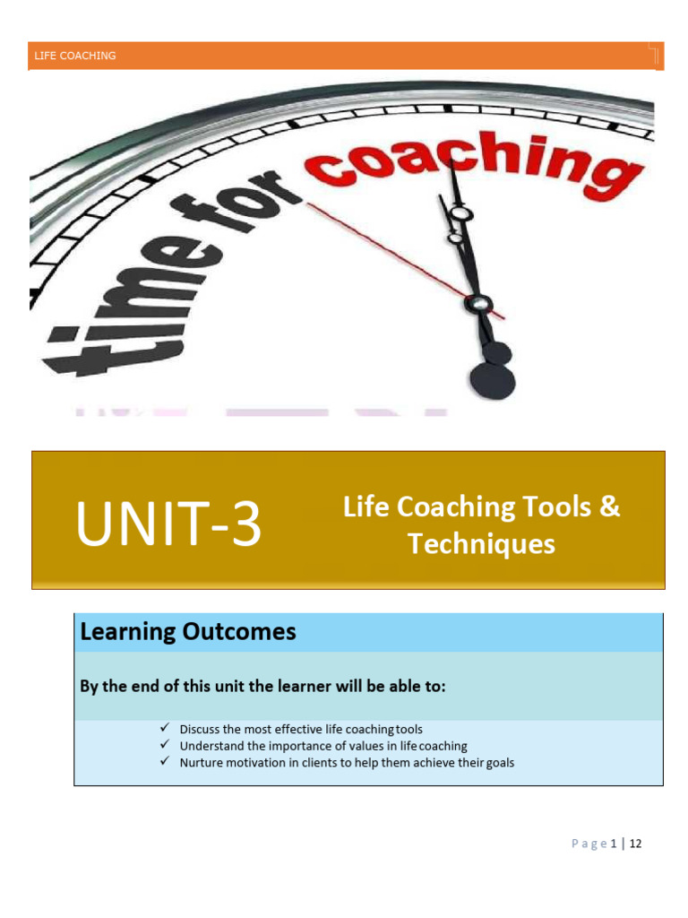 Essential Life Coaching Techniques | PDF | Risk | Career & Growth