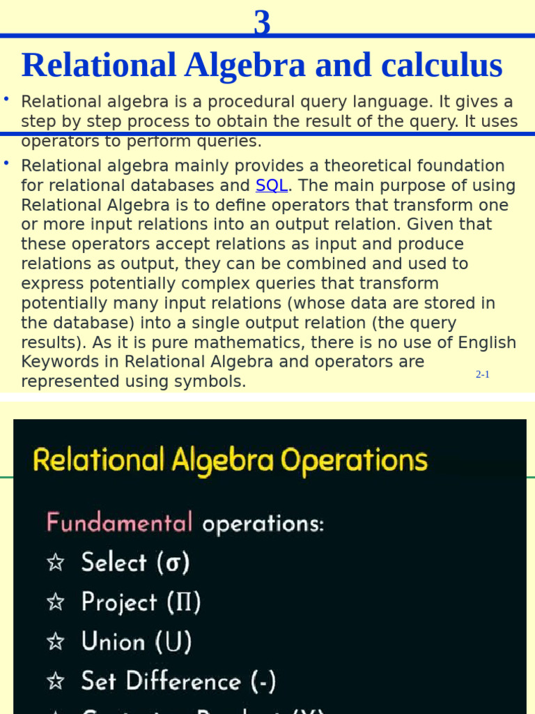 Relational Alzebra 2 | PDF