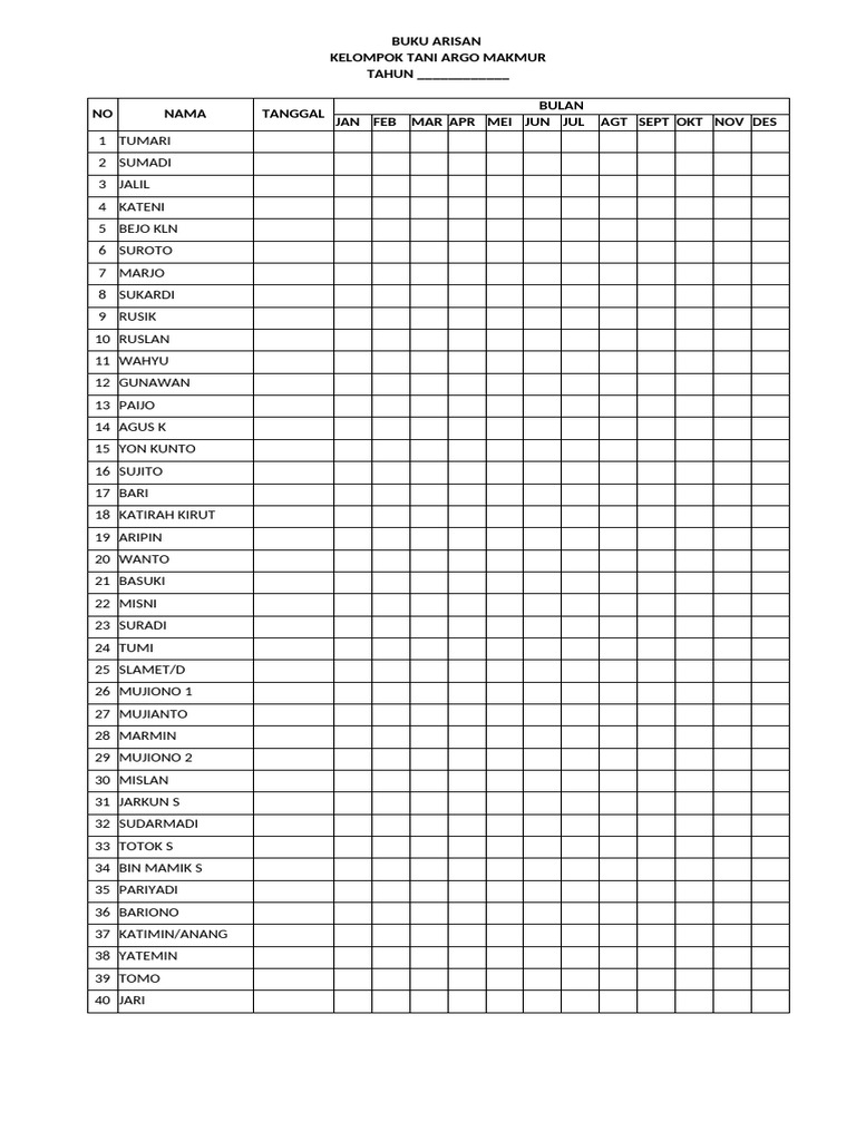 Buku Arisan | PDF