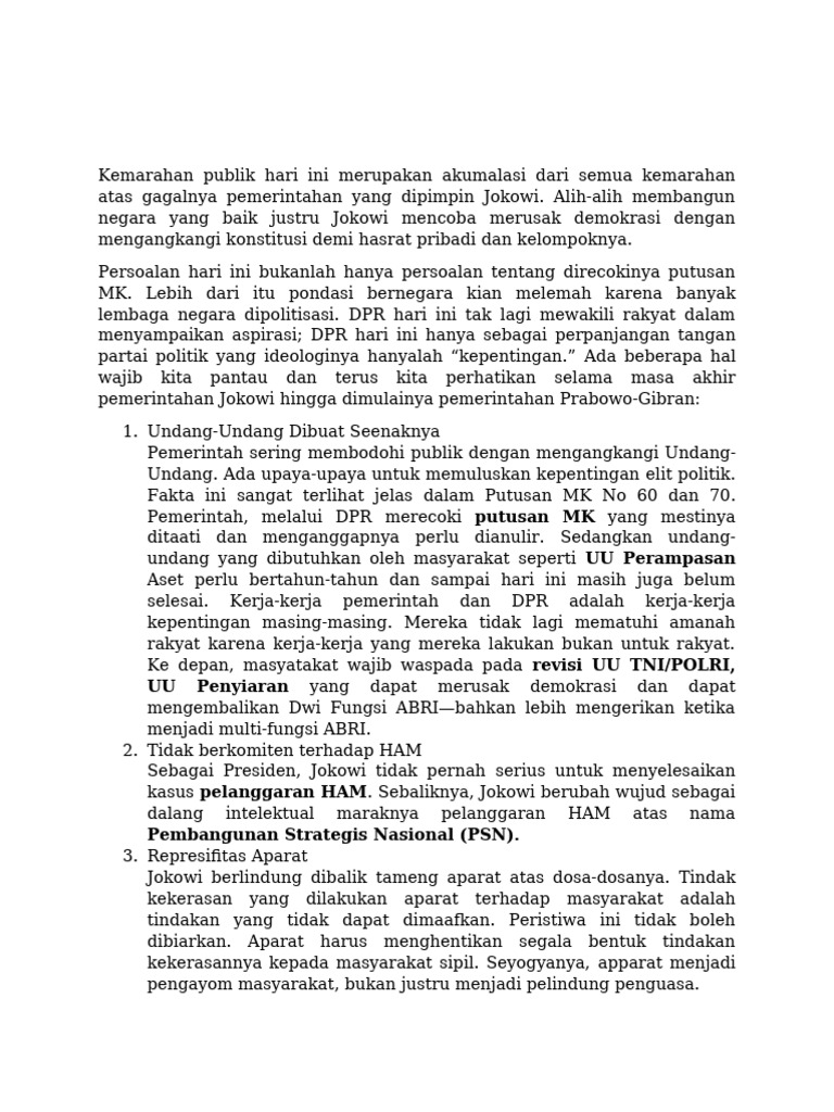 Pers Rilis Aksi Kota Tembakau Menggugat | PDF