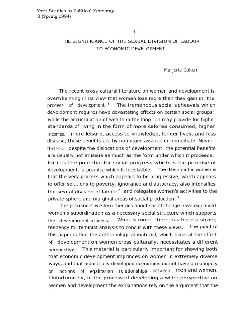 Significance Division of Labour | PDF