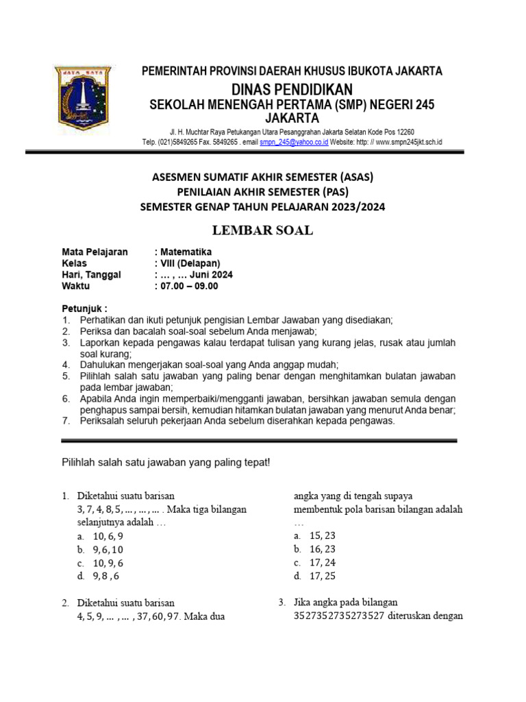 Soal Bapak | PDF