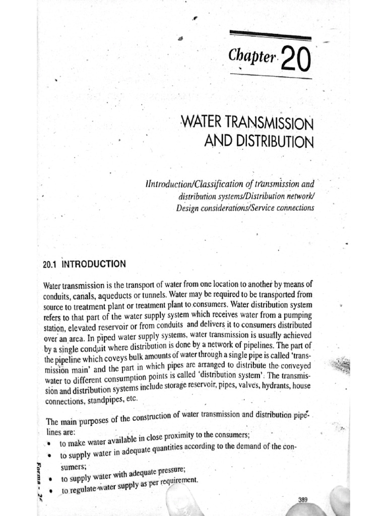 Water Transmission and Distribution | PDF