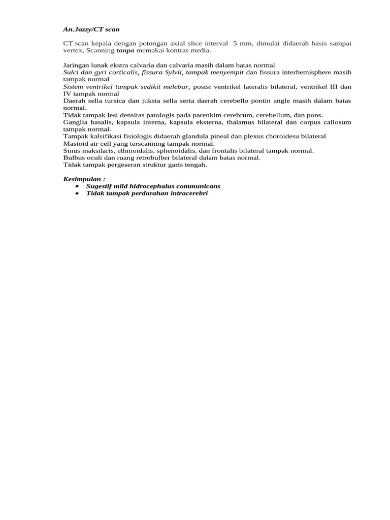 Sulci Dan Gyri Corticalis, Fissura Sylvii, Tampak Menyempit Sistem ...