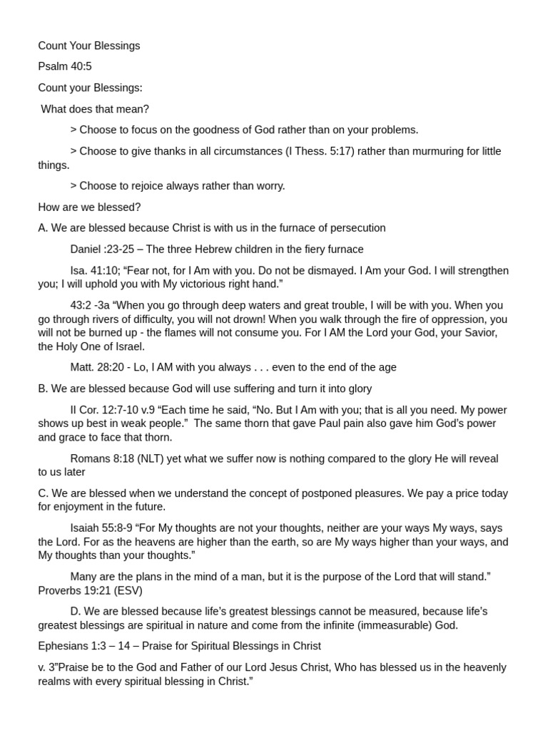 Count Your Blessings 2 | PDF