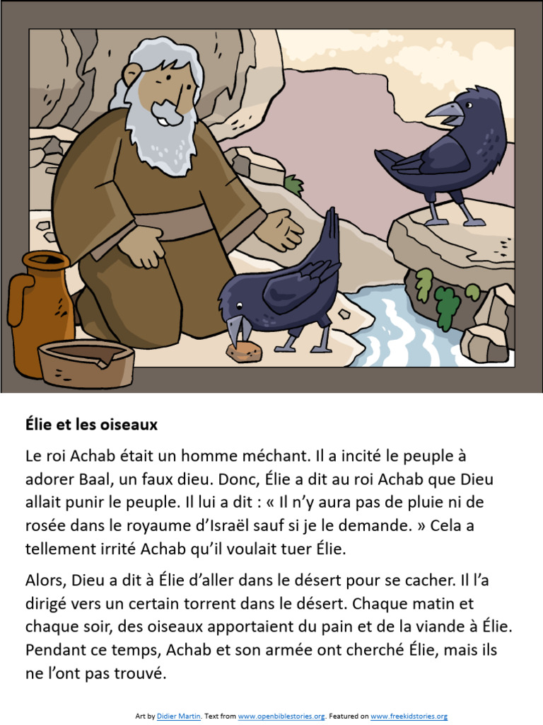 Élie, le roi Achab et les oiseaux | PDF